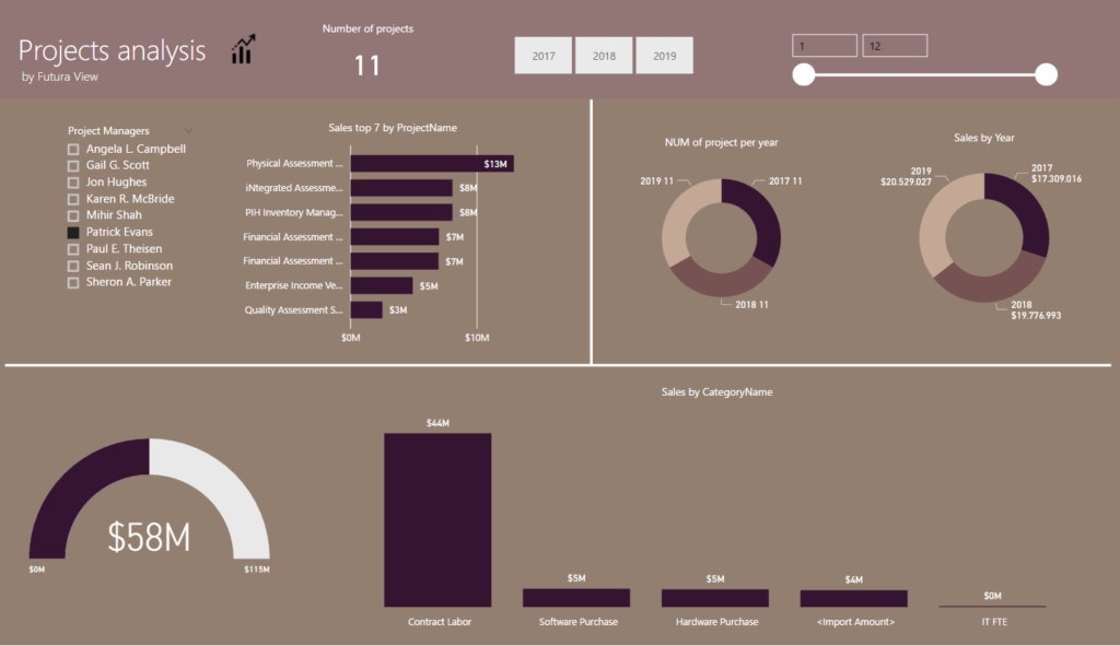 Power bi project analysis | Futura View